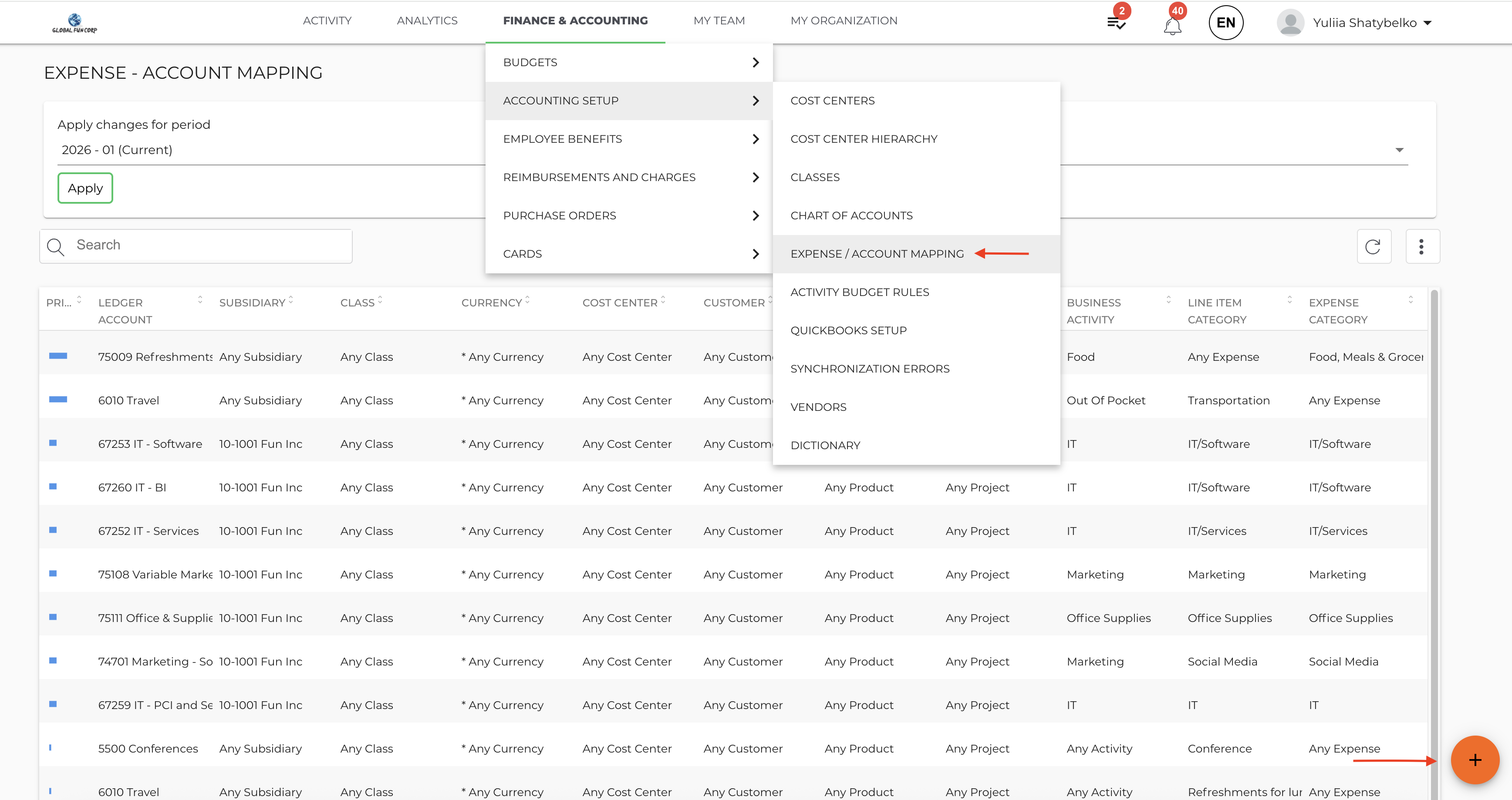 How to Configure Expense → GL Account Mapping – Custodia